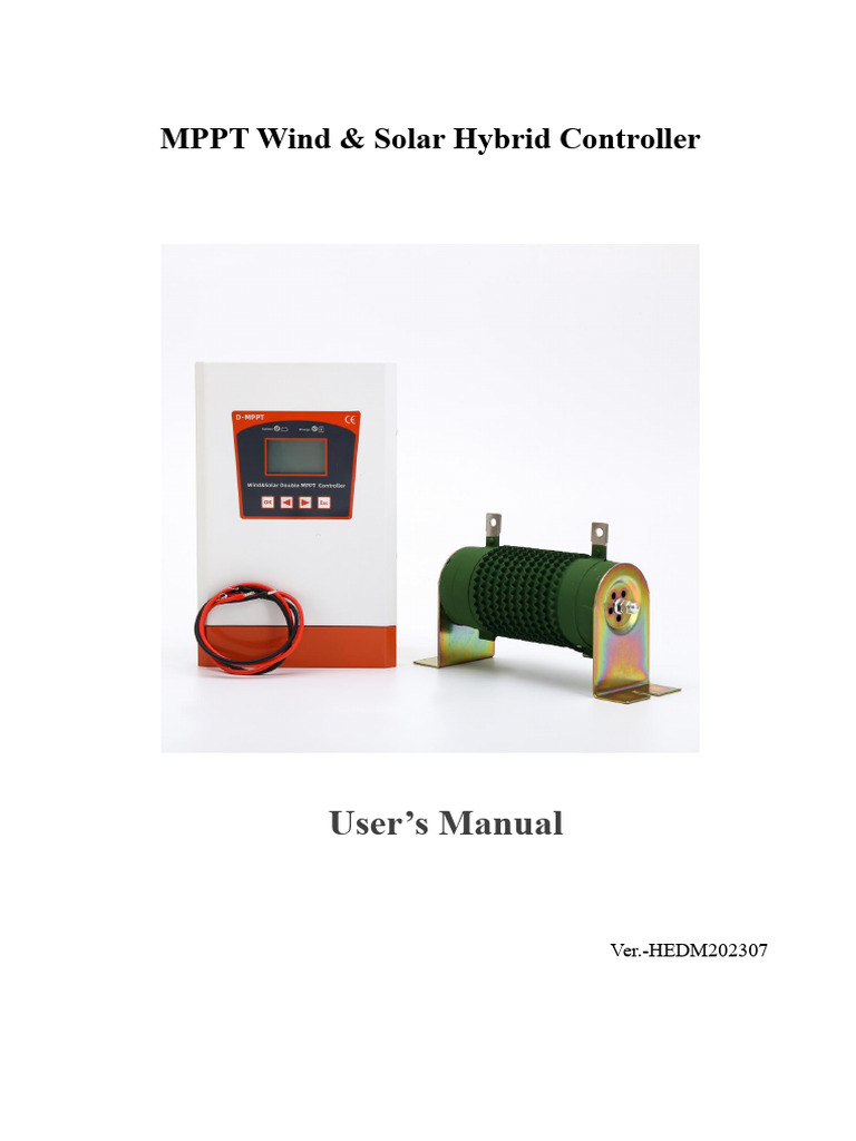 MPPT Wind & Solar Hybrid Controller Manual | PDF | Solar Panel | Rectifier