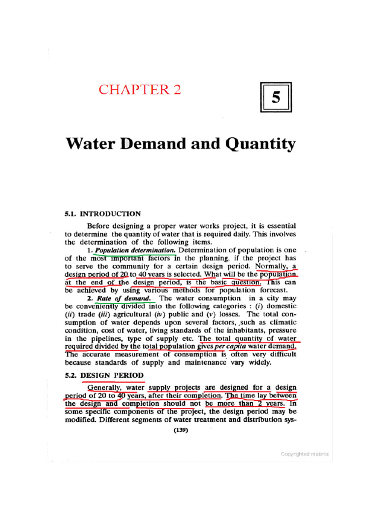 Unit-2_Water Demand and Quantity Estimation | PDF