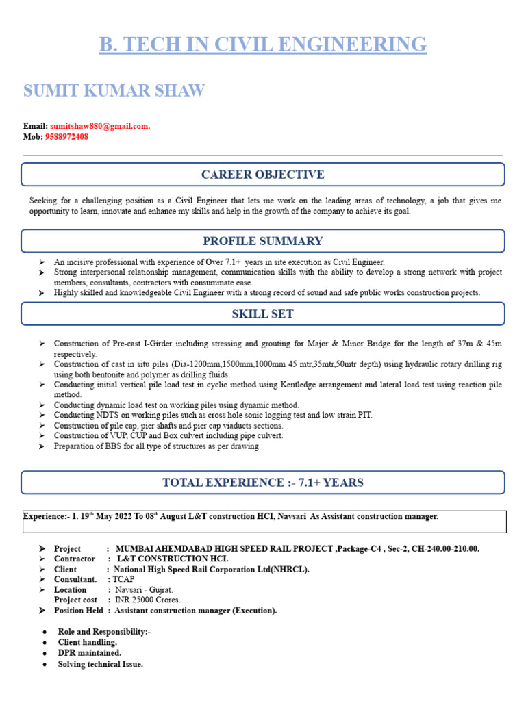 Sumit Shaw | PDF | Deep Foundation