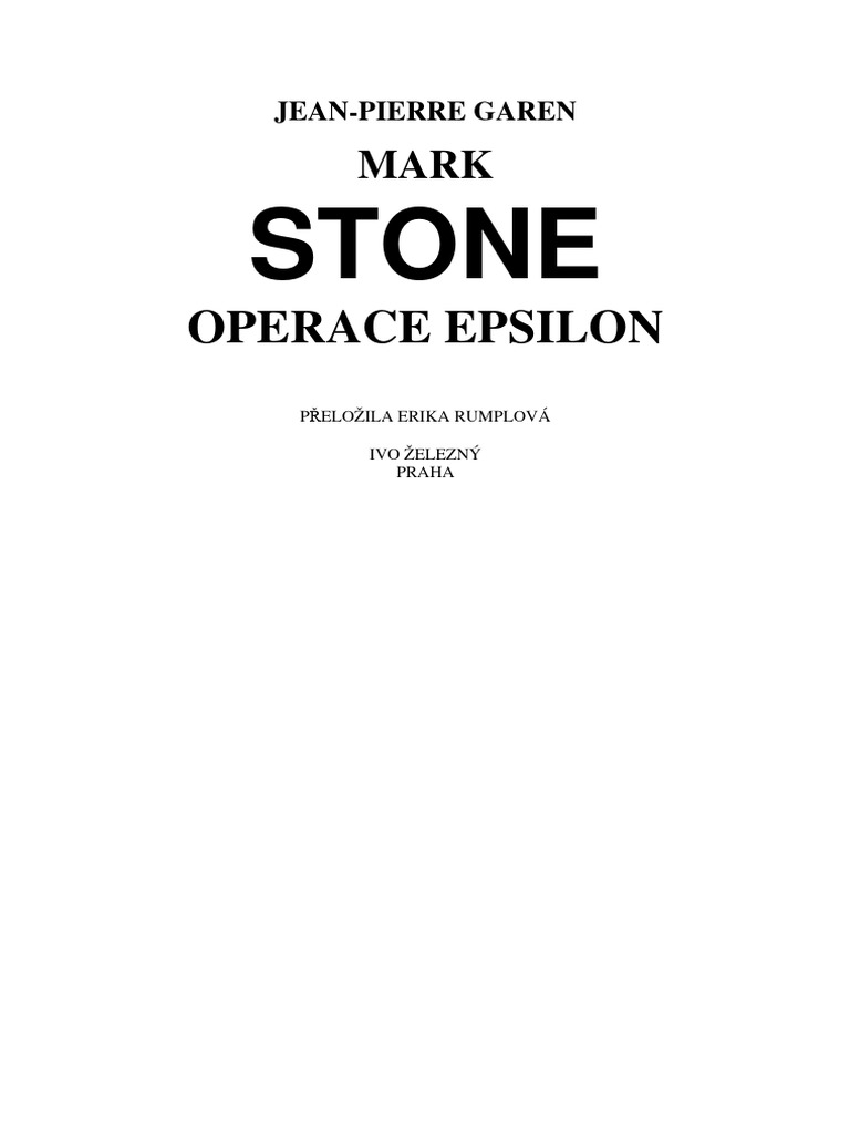 Mark Stone 50 - Operace Epsilon | PDF