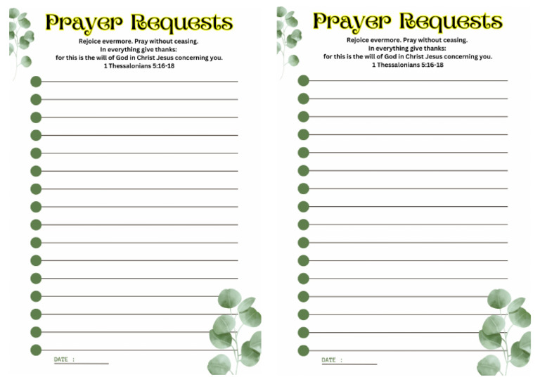 Prayer Requests | PDF