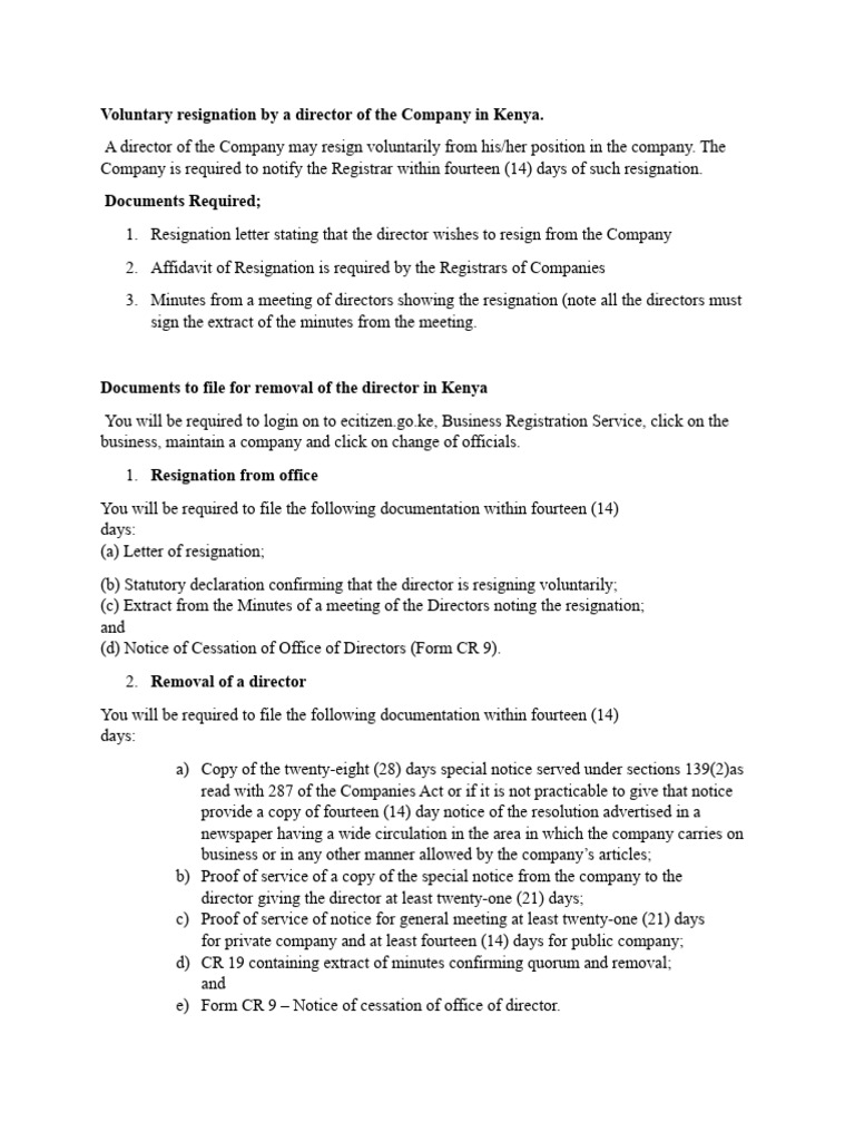 Removal Of Director Pdf Government