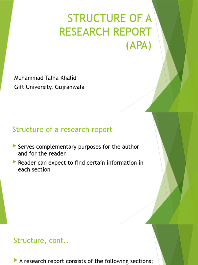 Structure of Report | PDF