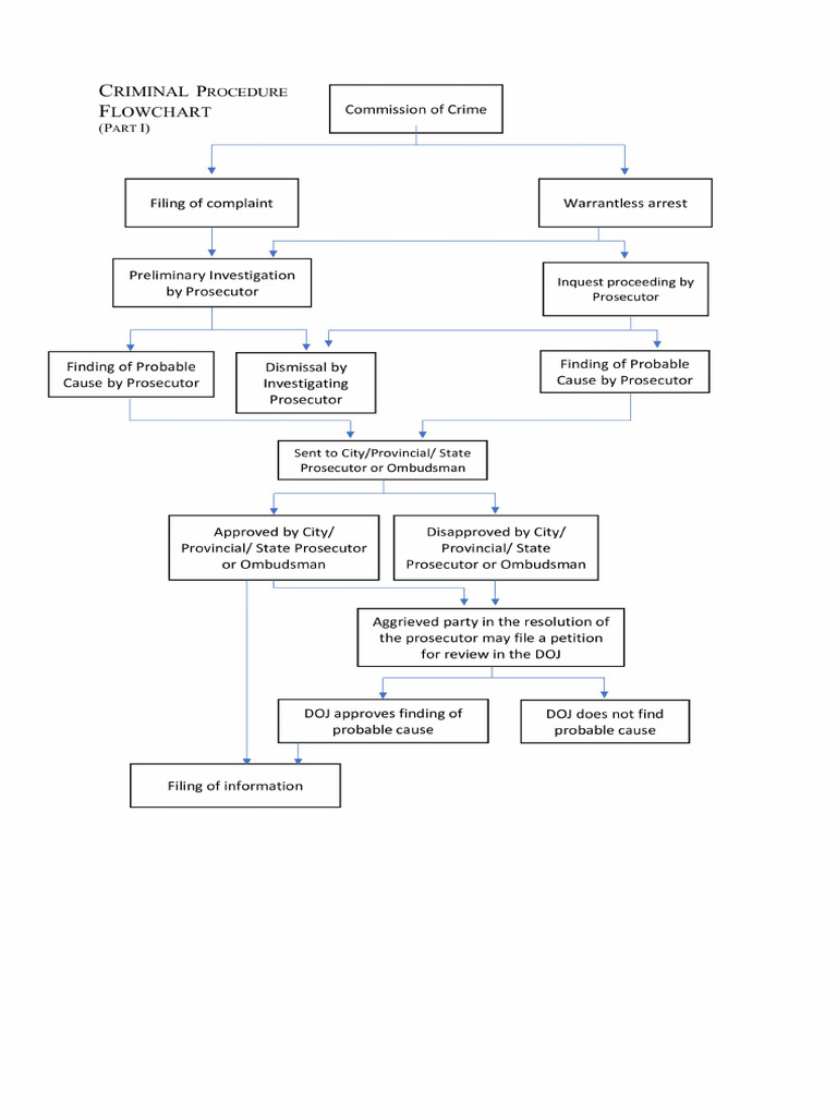 Criminal Procedue Flow Chart - Simple | PDF