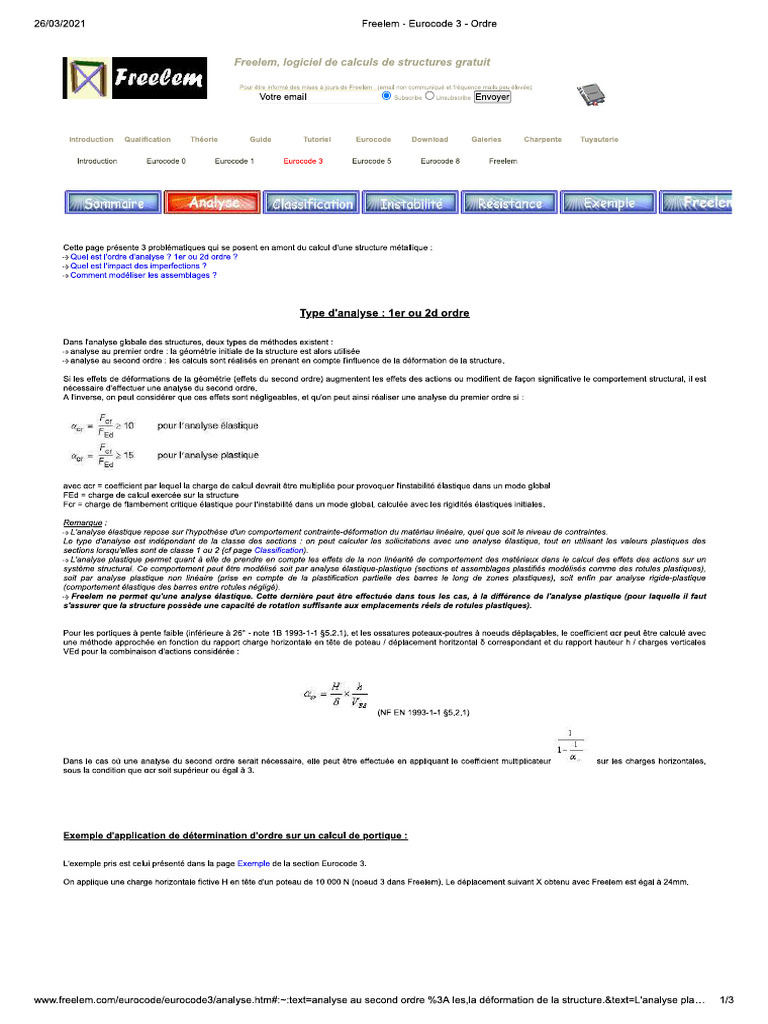 Freelem - Eurocode 3 - Ordre | PDF