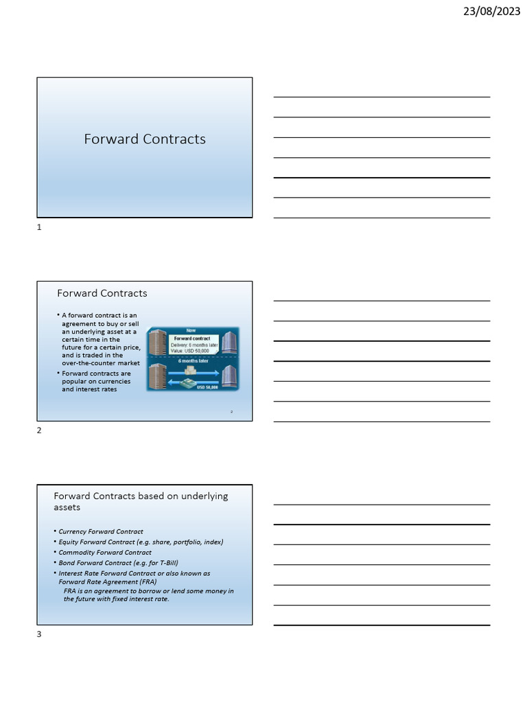 Understanding Forward Contracts Explained | PDF | Futures Contract ...