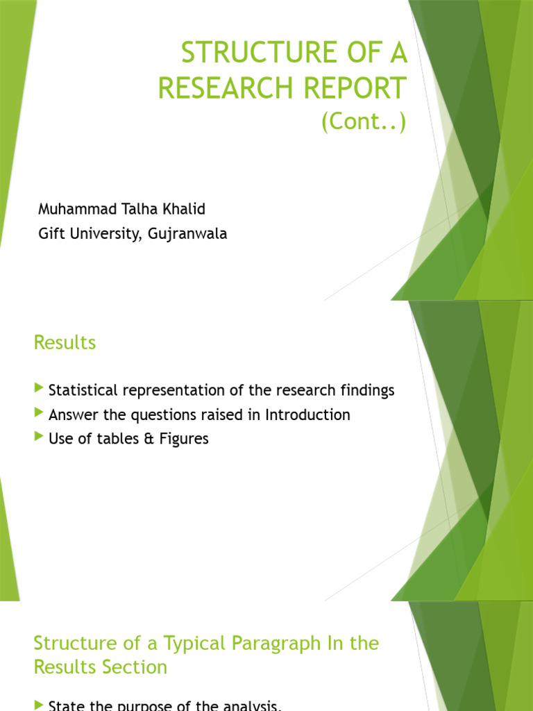 Research Report Structure Guide | PDF | Career & Growth