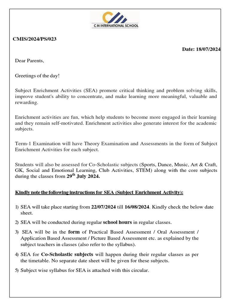 Term1 SEA | PDF | Cognitive Science | Behavior Modification