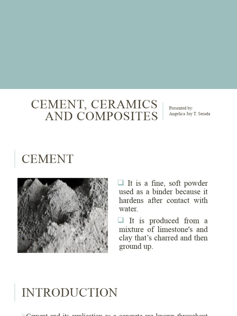 Cement, Ceramics and Composites | PDF | Cement | Lime (Material)