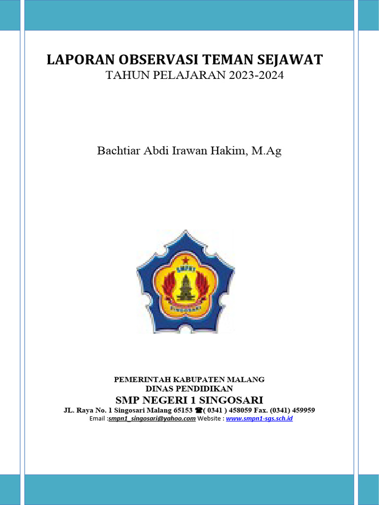 Observasi Pembelajaran Teman Sejawat 2024 | PDF