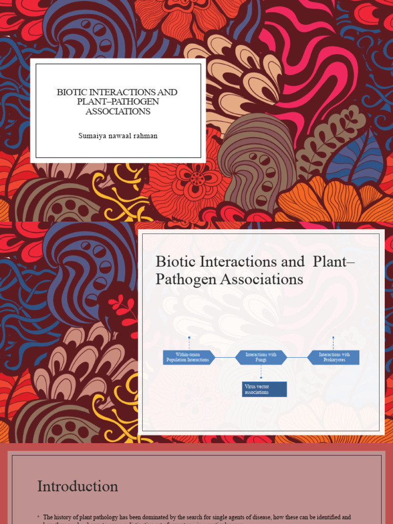 Biotic Interactions and Plant-Pathogen Associations | PDF | Fungus ...