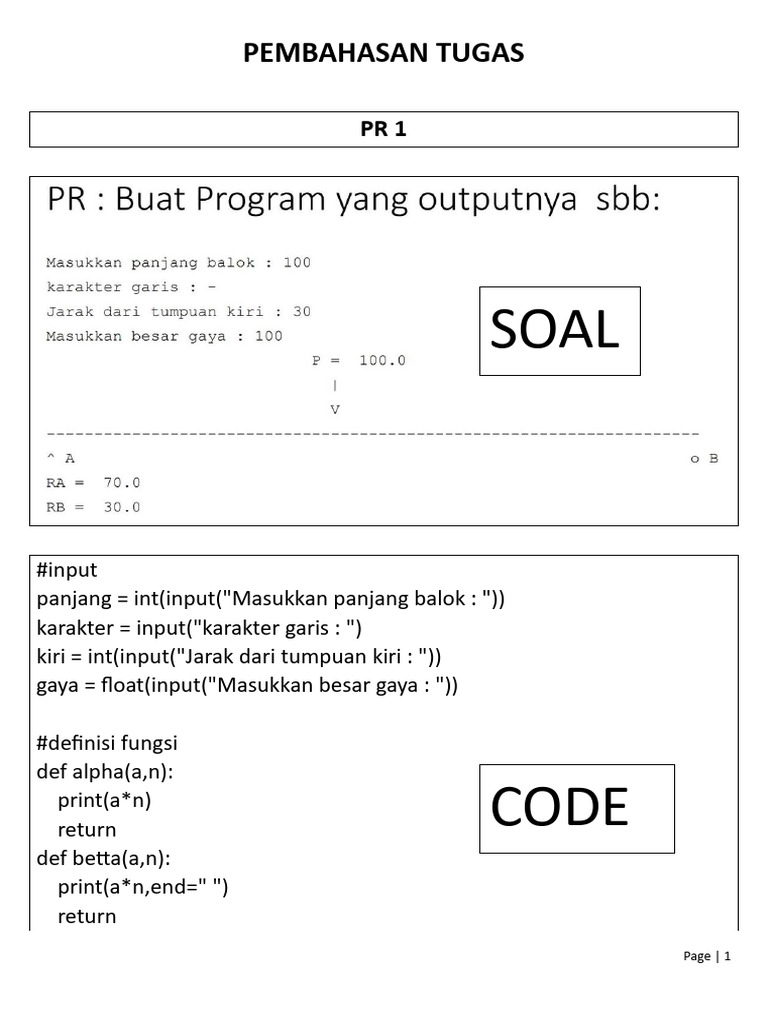 Program Python untuk Tugas Pemrograman | PDF