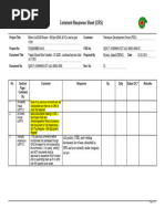 Comment Resolution Sheet Format | PDF