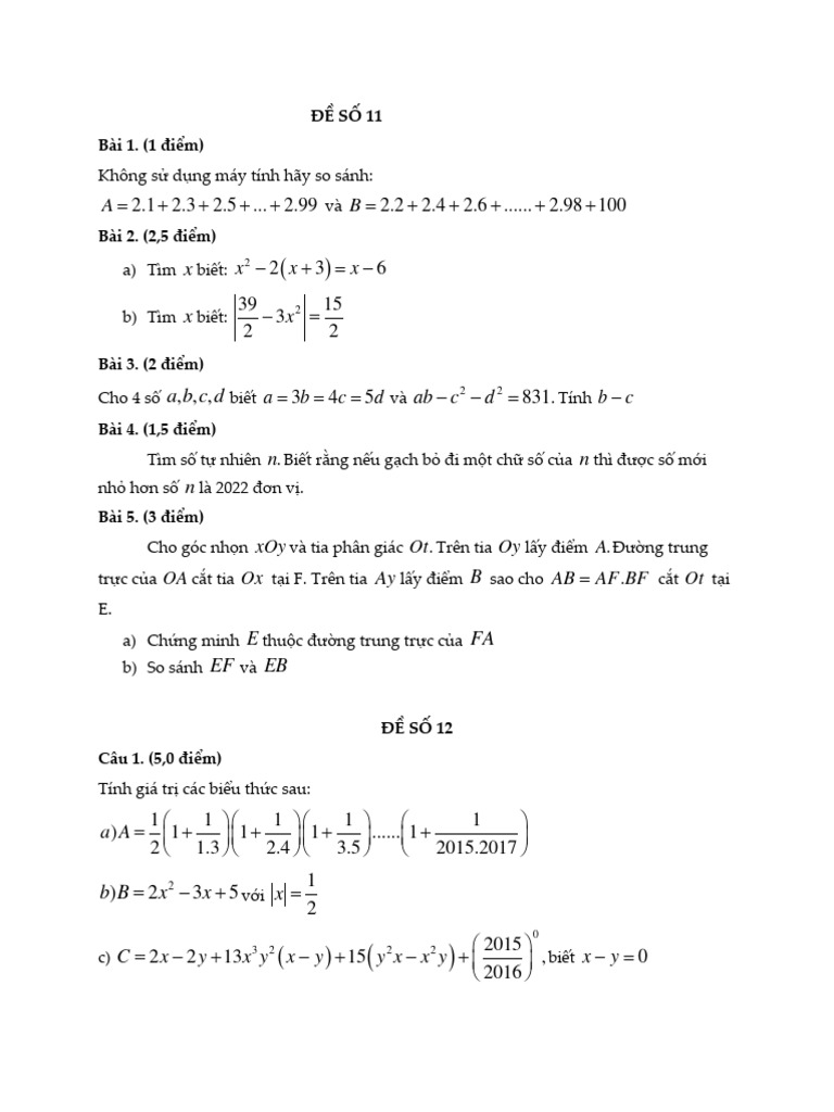 Đề HSG số 12 | PDF