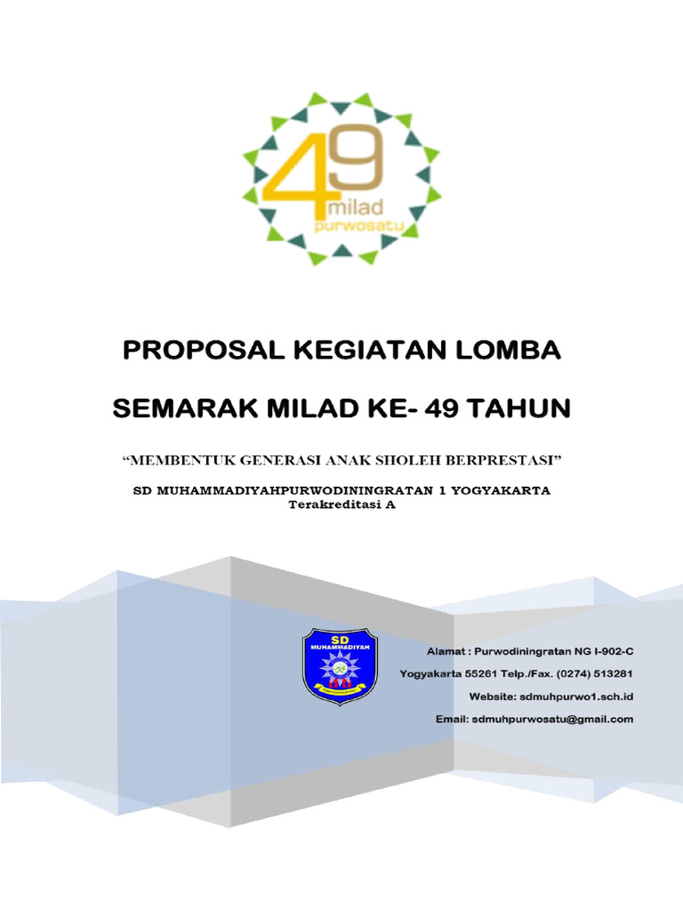 PROPOSAL KEGIATAN LOMBA SEMARAK MILAD KE- 49 TAHUN - PDF Download ...