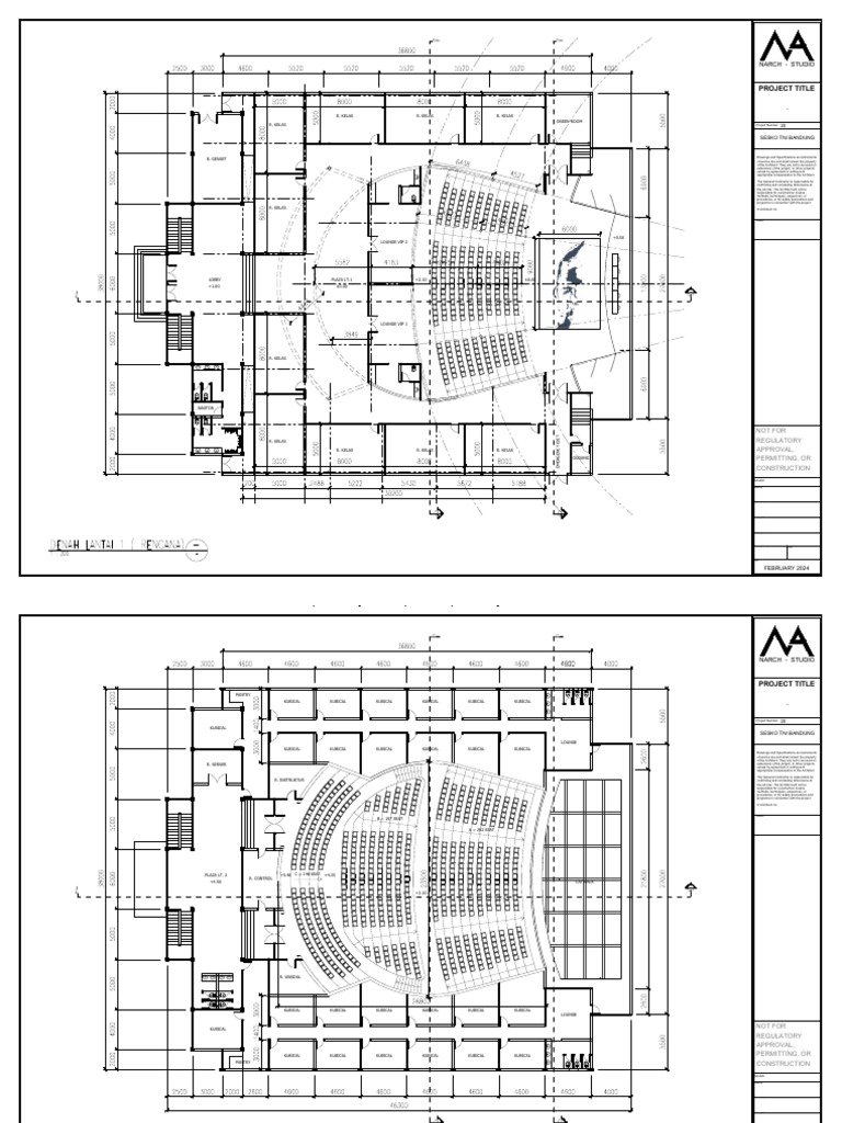 Auditorium Layout for SESKO TNI Bandung | PDF