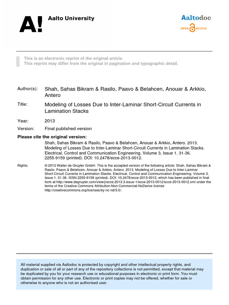 A1 Shah Sahas Bikram 2013 | PDF | Sheet Metal | Electromagnetic Induction