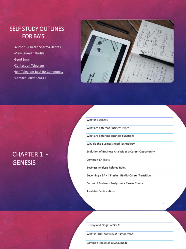 Self Study Outlines For BAs | PDF | Software Development Process | Use Case