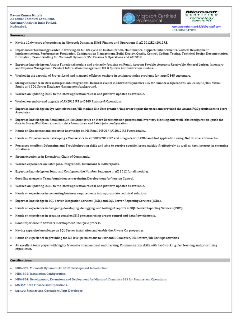 Naukri PavanKumar (10y 6m) | PDF | Microsoft Sql Server | Retail