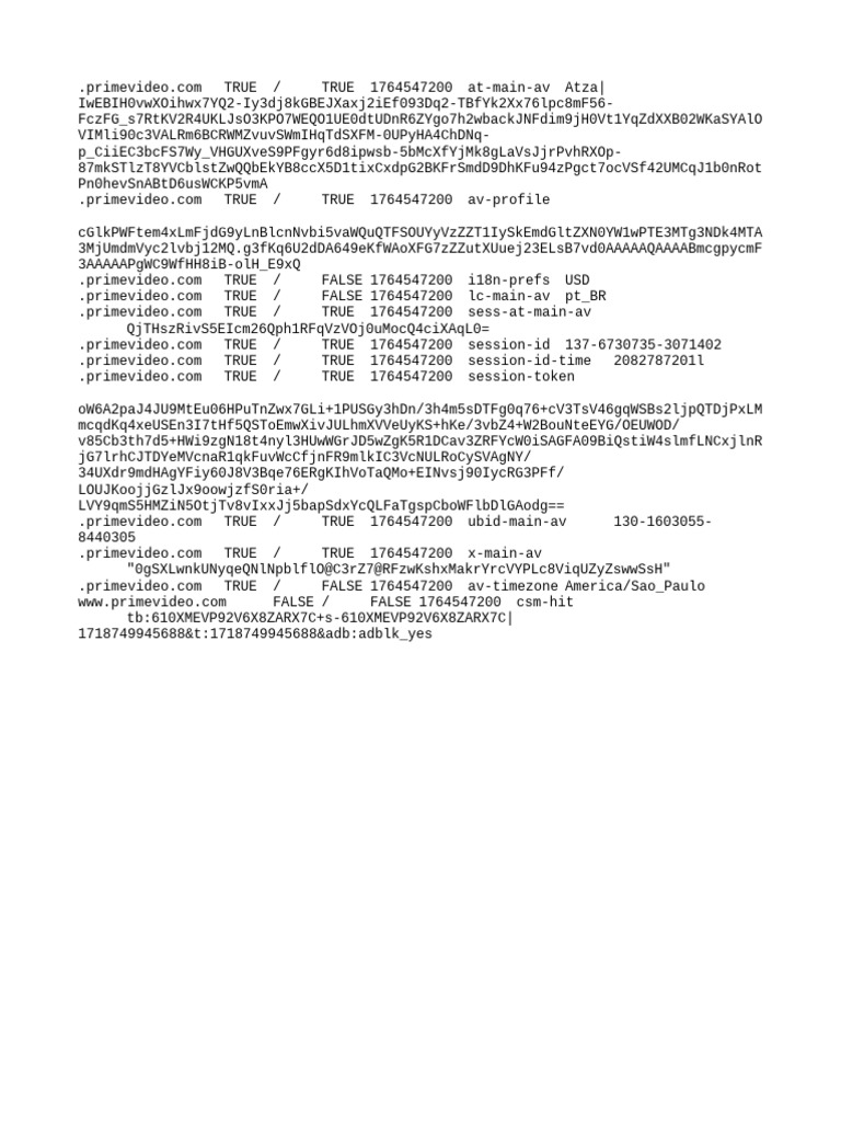 Primevideo Cookies @botchatth - 95 | PDF