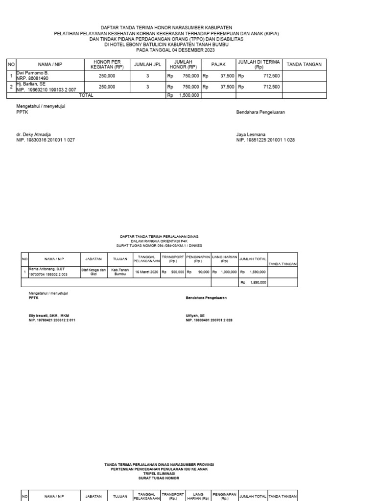 Tanda Terima Nar (Autosaved) 2022 | PDF