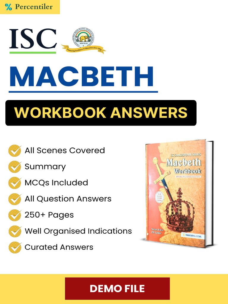ISC Macbeth Workbook Answer Demo - Percentiler | PDF | Macbeth