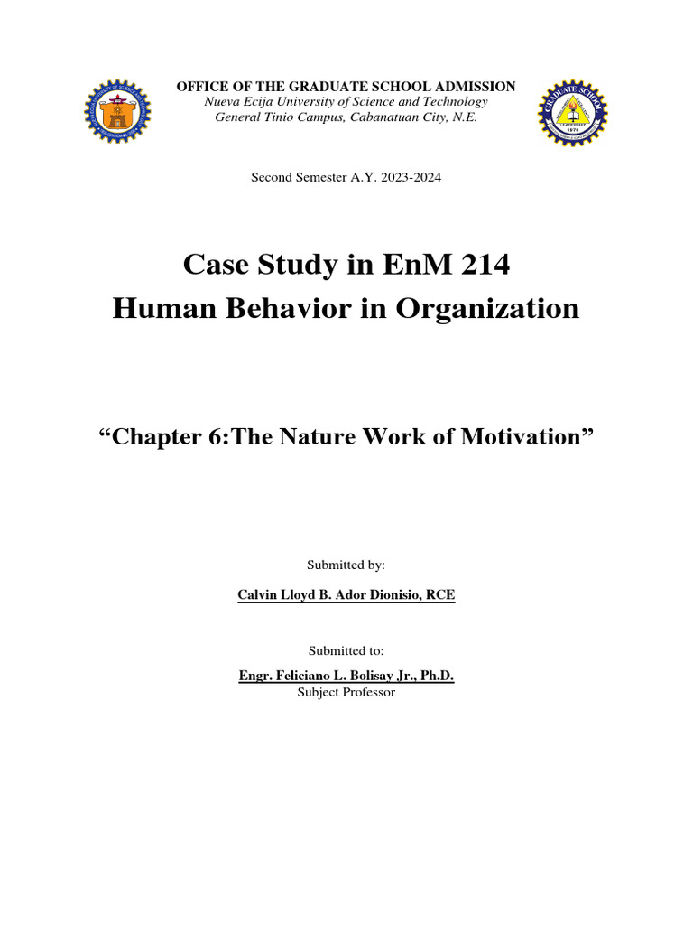 ADOR DIONISIO_CASE STUDY IN HBO | Download Free PDF | Motivation ...