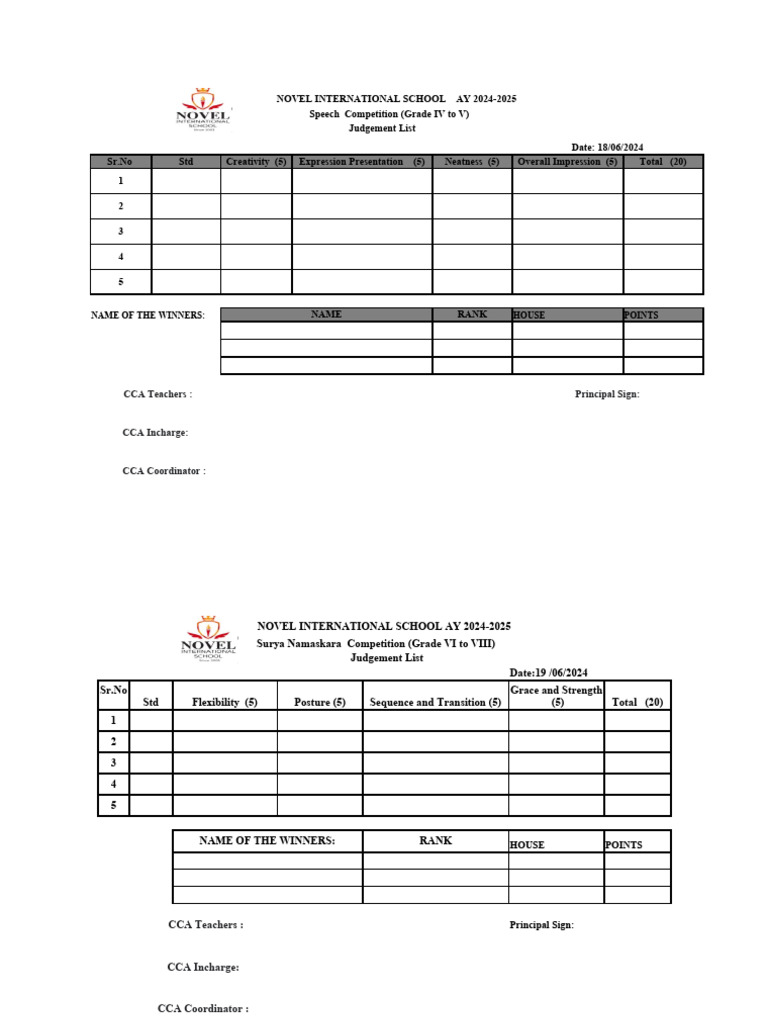 CCA Activity Record | PDF | Human Communication