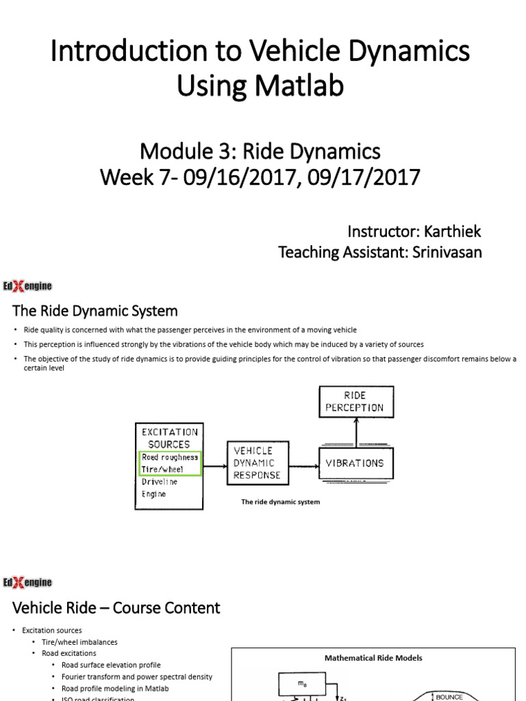 Ride Dynamics in Vehicle Modeling | PDF | Spectral Density | Classical ...