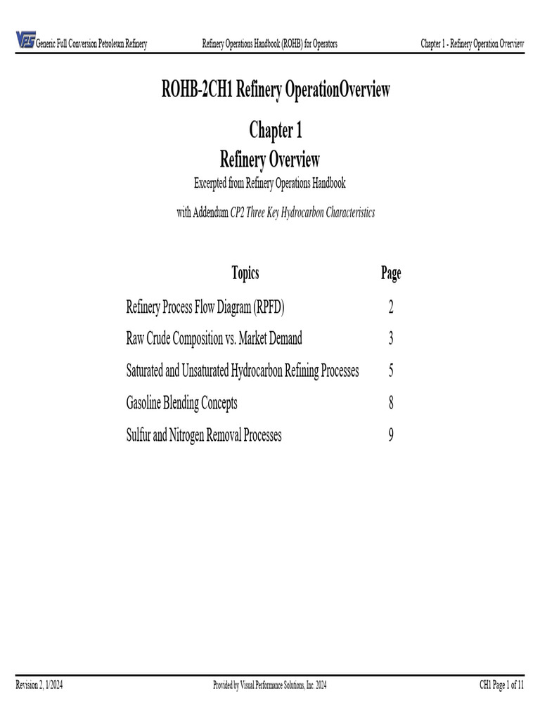 Refinery Operations Guide | PDF | Oil Refinery | Petroleum