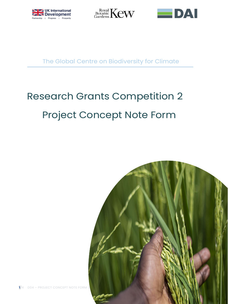 Project Concept Note Template for NGOs | PDF | Global Environmental ...