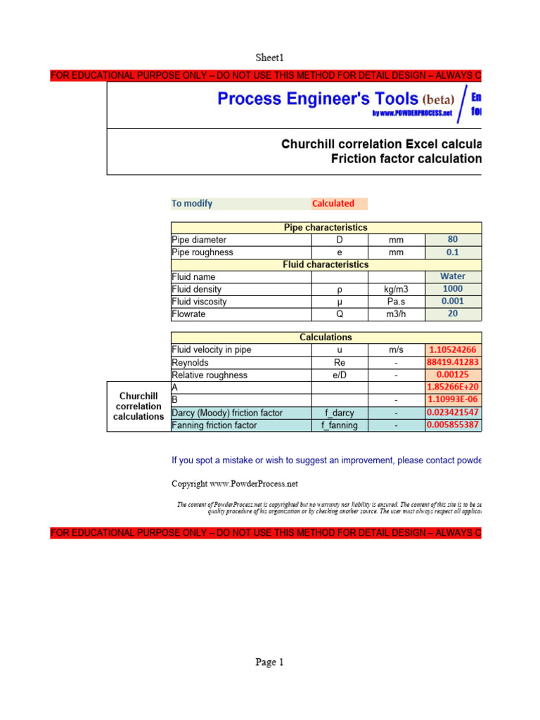 Churchill Correlation Calculation | PDF | Civil Engineering | Gases