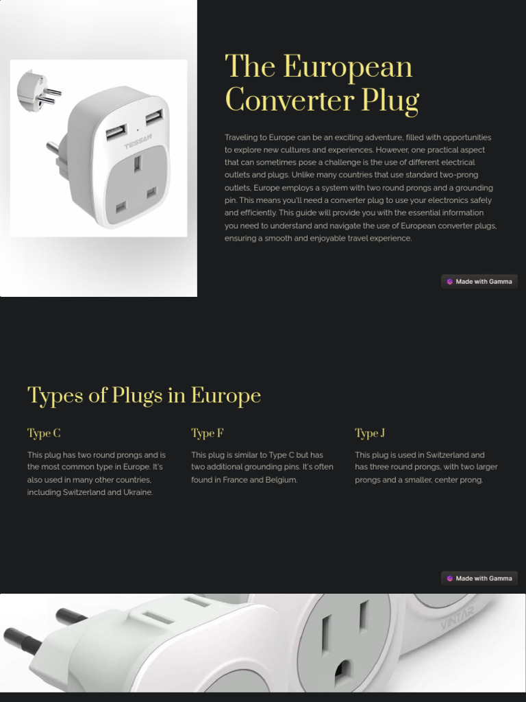 The European Converter Plug | PDF | Ac Power Plugs And Sockets | Electrical Connector
