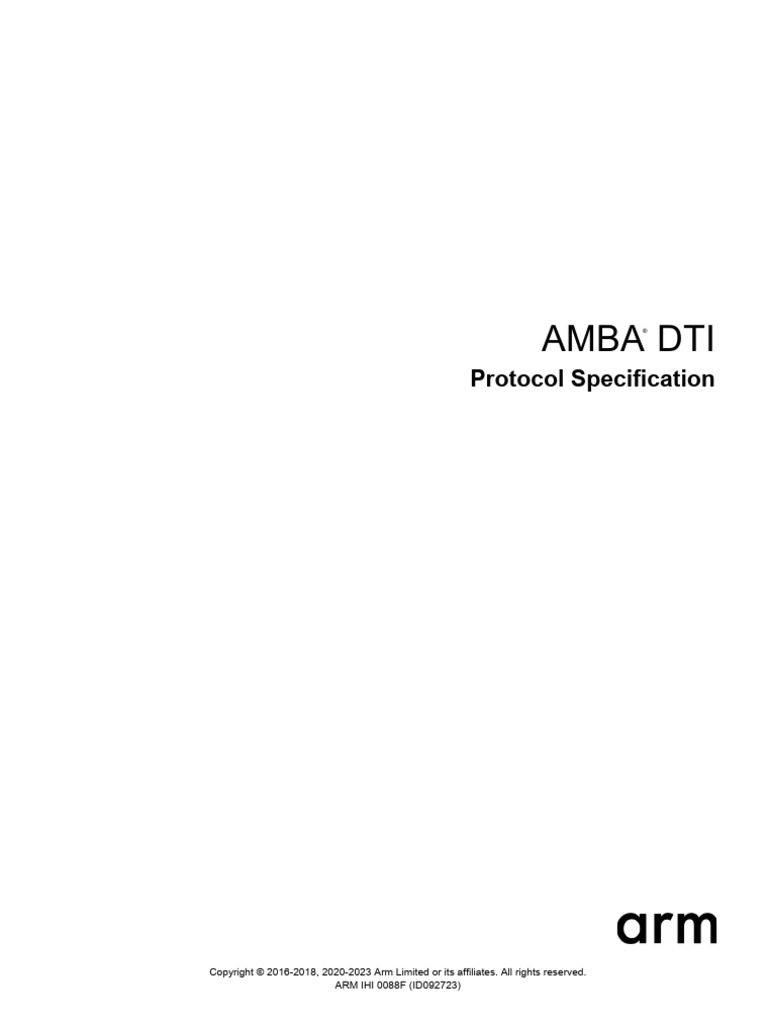 IHI0088F_amba_dti_protocol_spec | PDF | License | Assembly Language