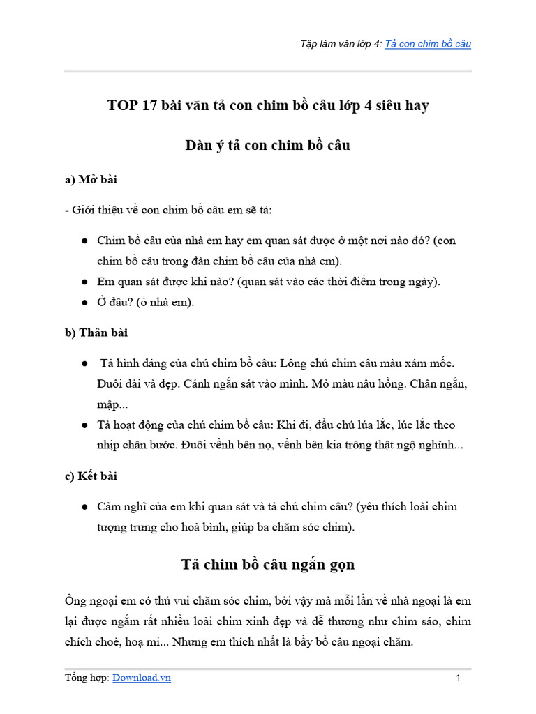 Ta Con Chim Bo Cau | PDF