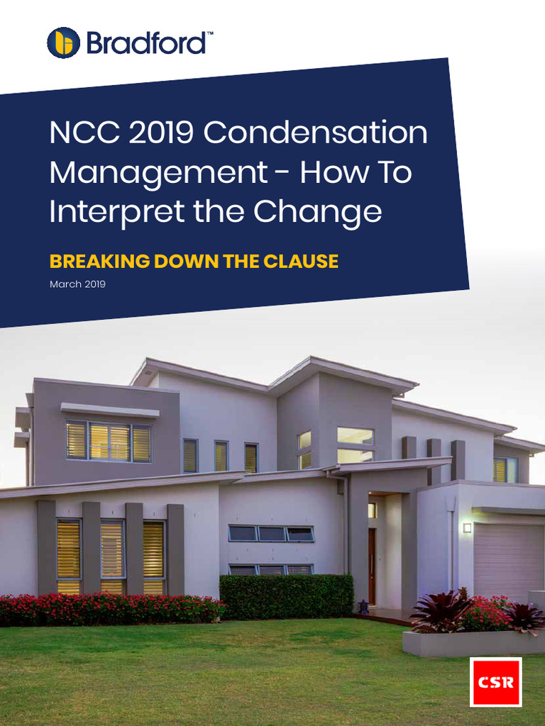 Condensation Management Changes NCC 2019 | PDF | Building Insulation | Wall