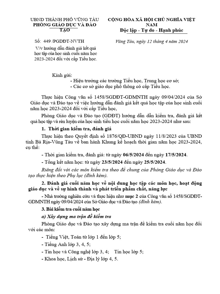 449-Hd Kiem Tra Cuoi Hkii 2023-2024 | PDF