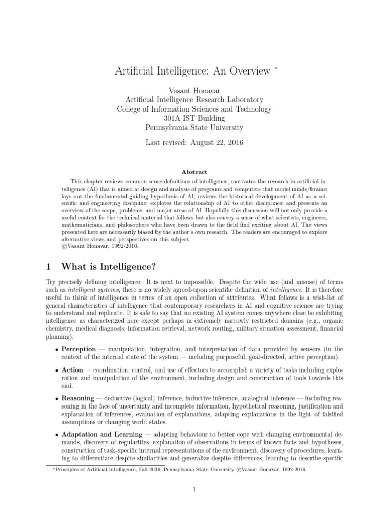 Handout 1 DDDDVDVDVDFDD | PDF | Artificial Intelligence | Intelligence (AI) & Semantics