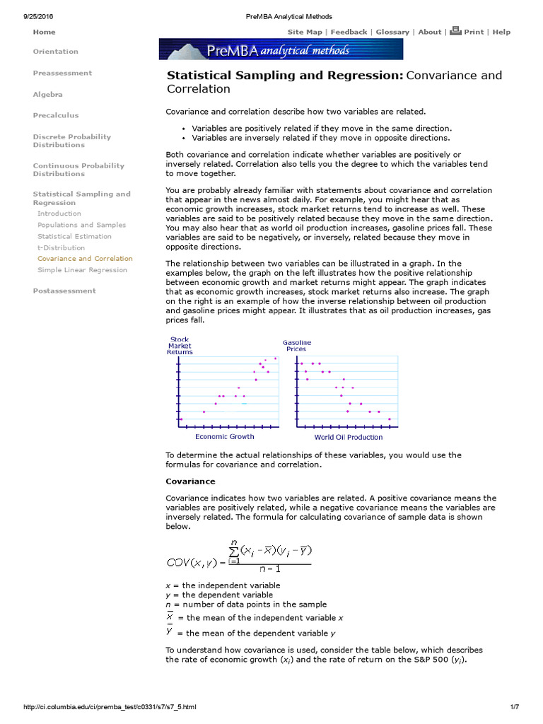 Covariance Correlation | PDF | Covariance | Mean