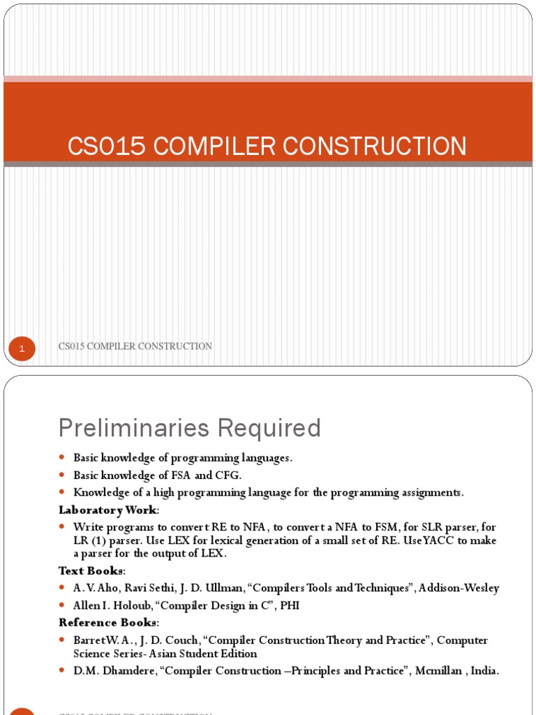 Lec00 Outline | PDF | Parsing | Compiler
