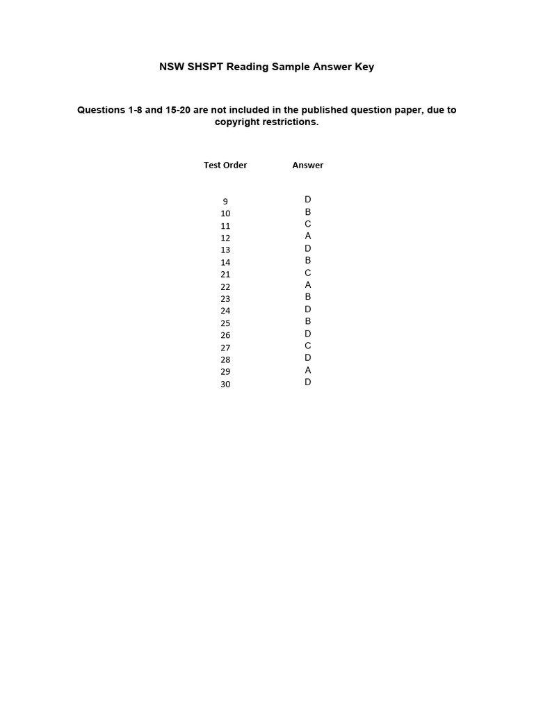 Selective 2023 Reading Answer | PDF