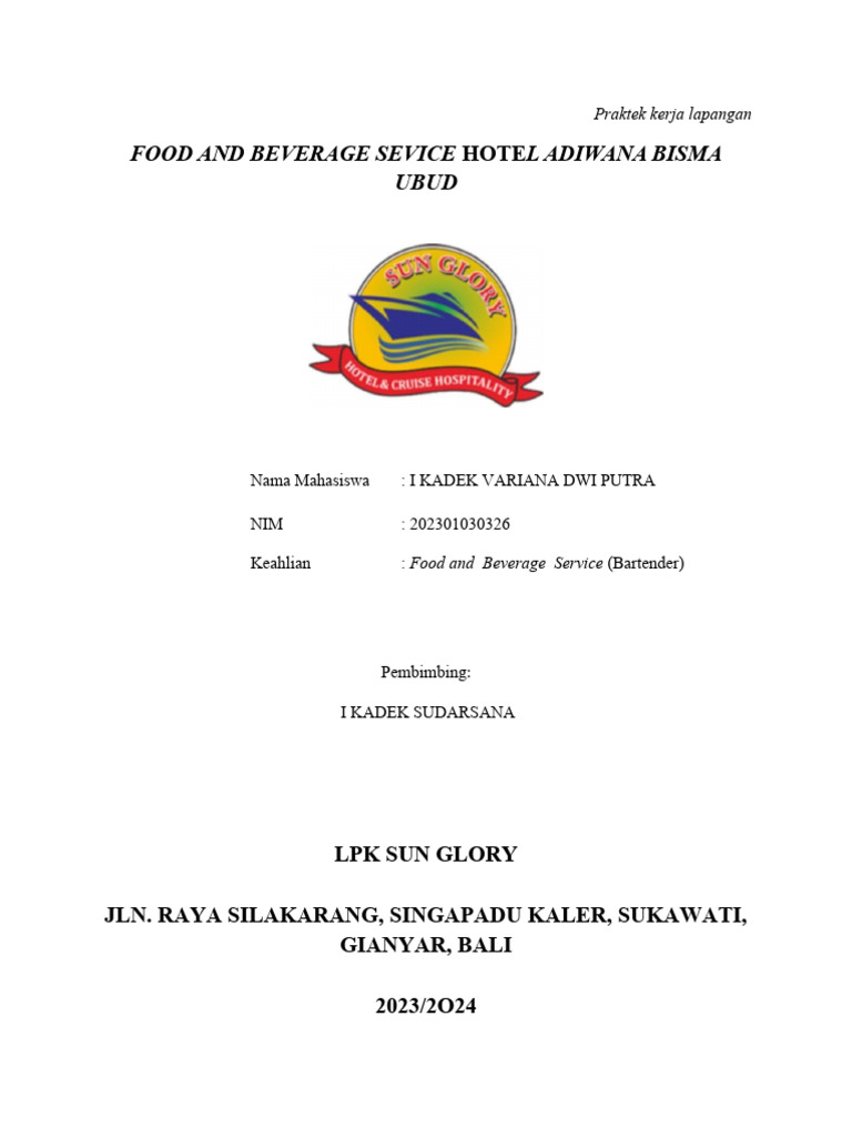 Laporan I Kadek Variana Dwi Putra 1 (Revisi B) | PDF