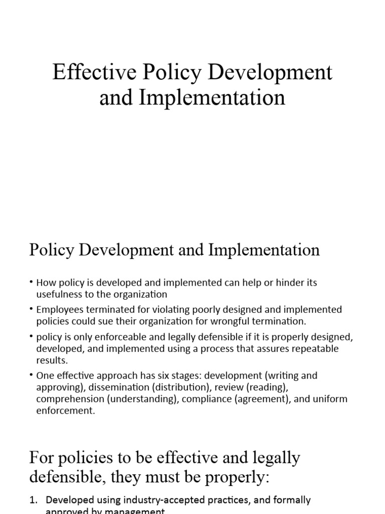 Ch3-Policy Development and Implementation | PDF | Policy | Information Security