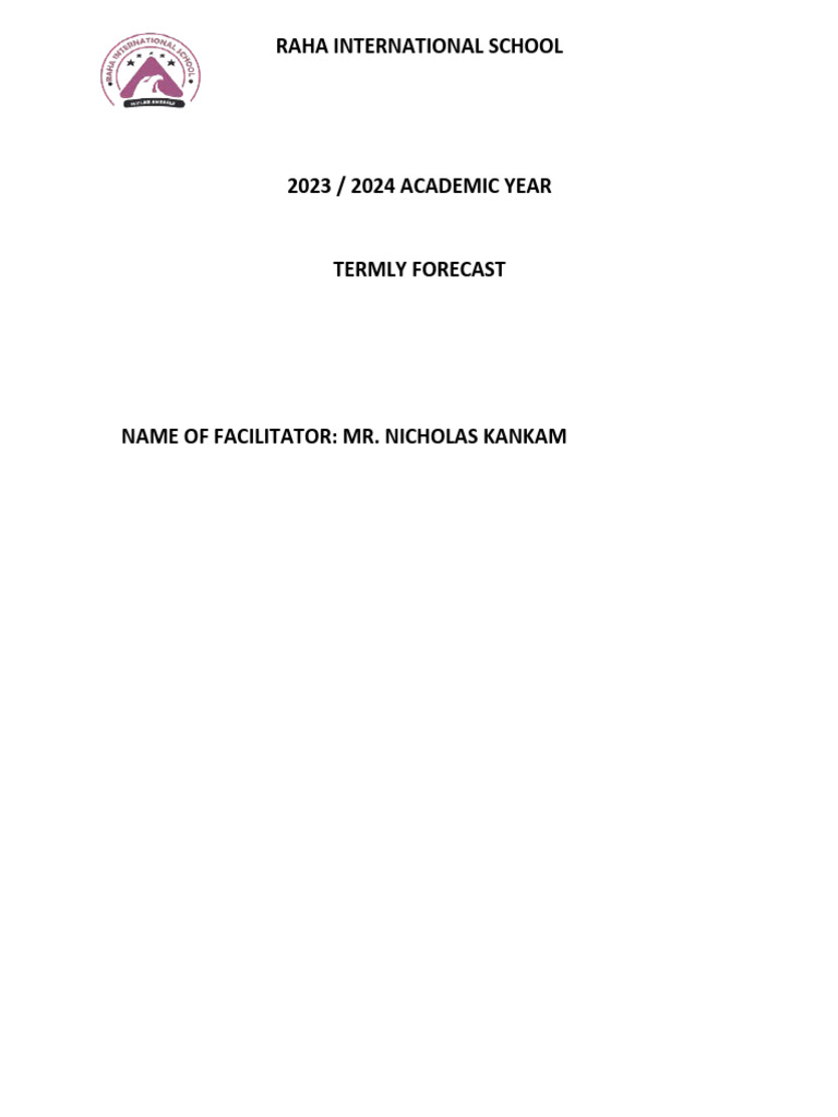 TERMLY SCHEME OF LEARNING Nick | PDF | Learning | Word