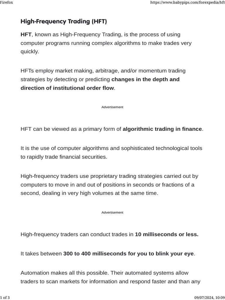 Forexpedia | PDF | High Frequency Trading | Algorithmic Trading