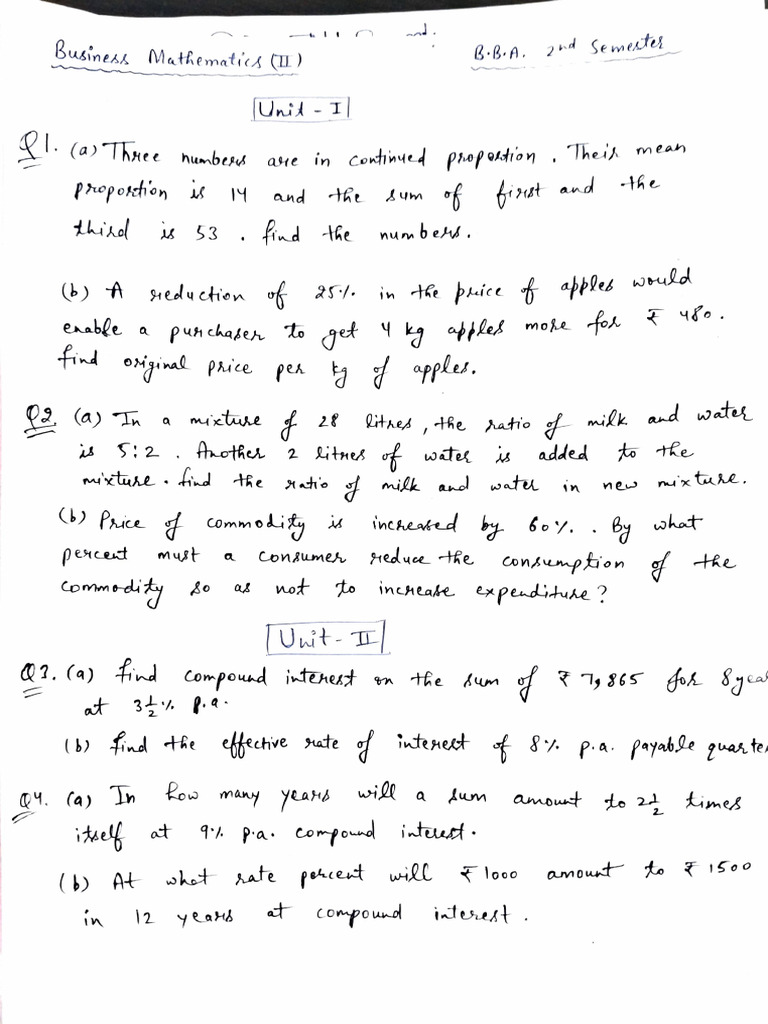 BBA 2nd Sem Important Questions Guide | PDF