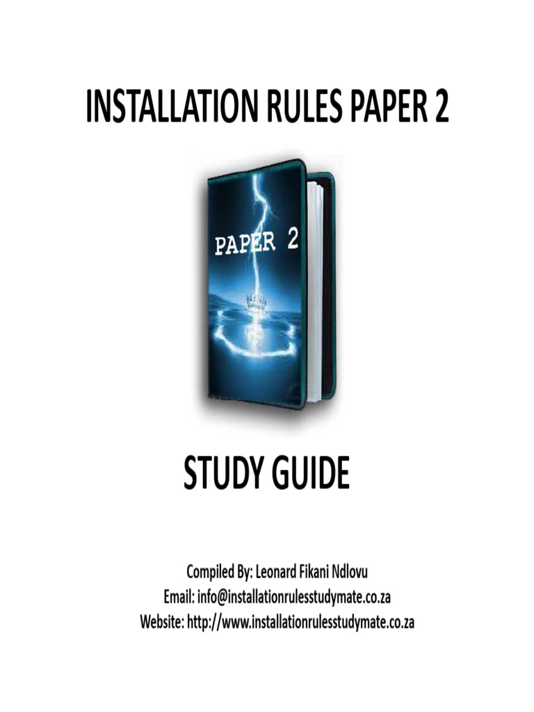 Installation Rules Paper 2 Study Guide | PDF | Electrical Impedance ...