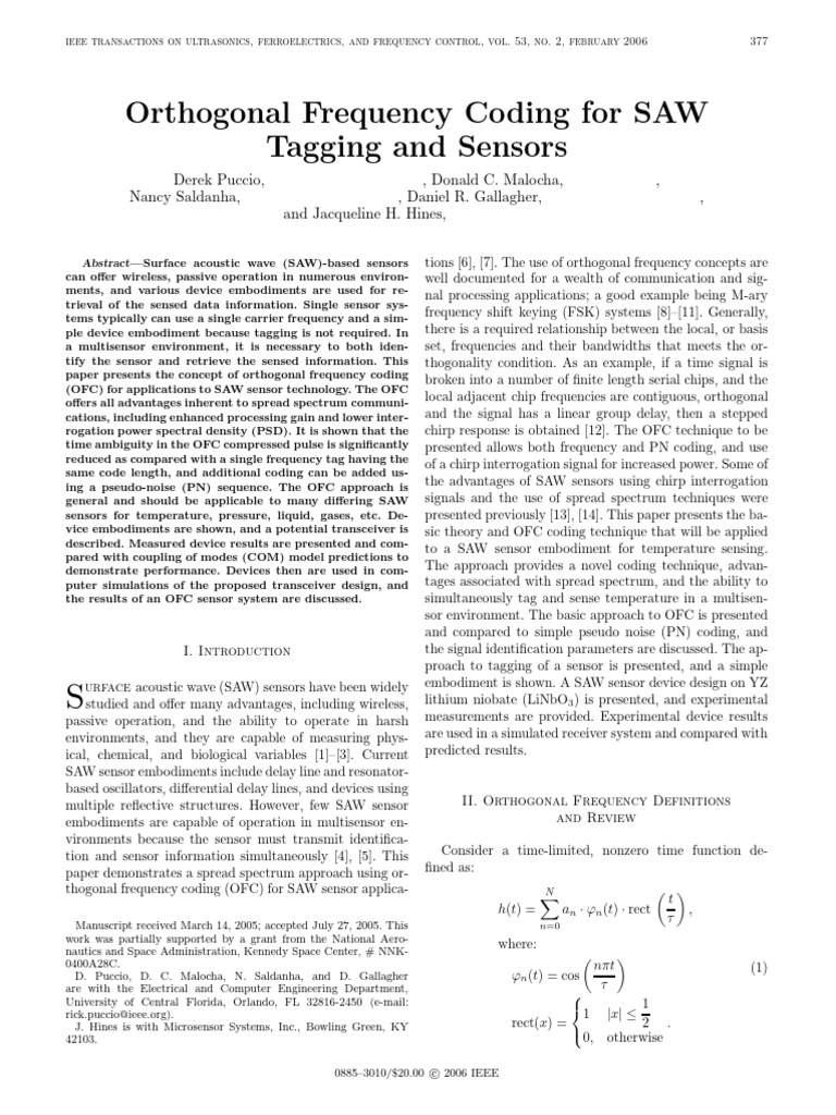 Puccio 2006 | PDF | Spectral Density | Bandwidth (Signal Processing)
