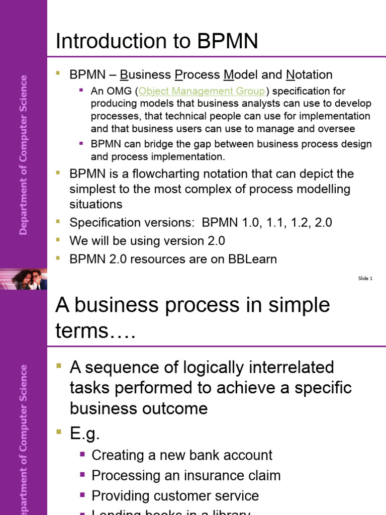 Introduction to BPMN Basics and Notation | PDF | Computing | Systems ...