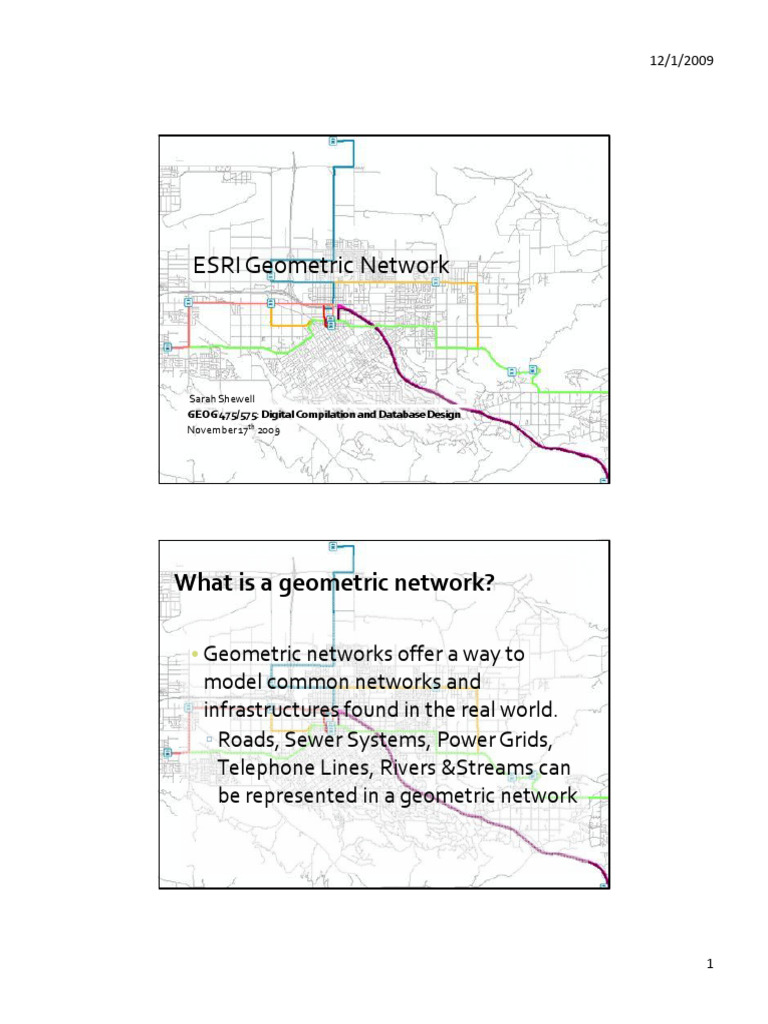 W8 - ESRI Geometric Network | PDF | Arc Gis | Data